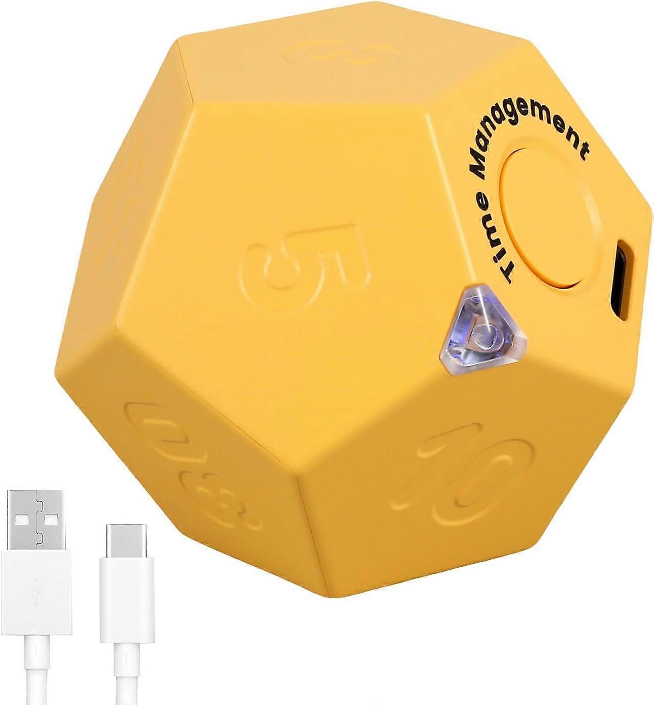 Timer 450mah Rechargeable Mini Time Management Cube 2 Alarm Mode Pomodoro Timer Cube Dodecagon