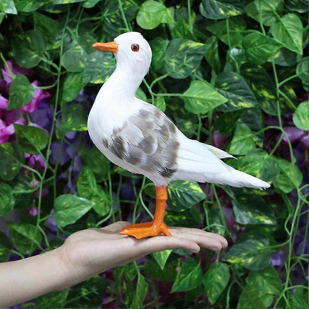 Simulation Seagull Statue - Rustic Standing Bird Figurines - Garden ...