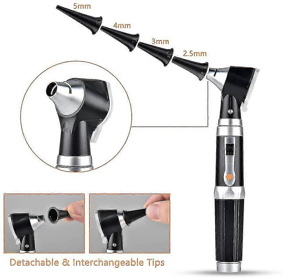 3x Otoscope With Led, Portable Handheld Ear Check Magnifier With 8 Caps ...