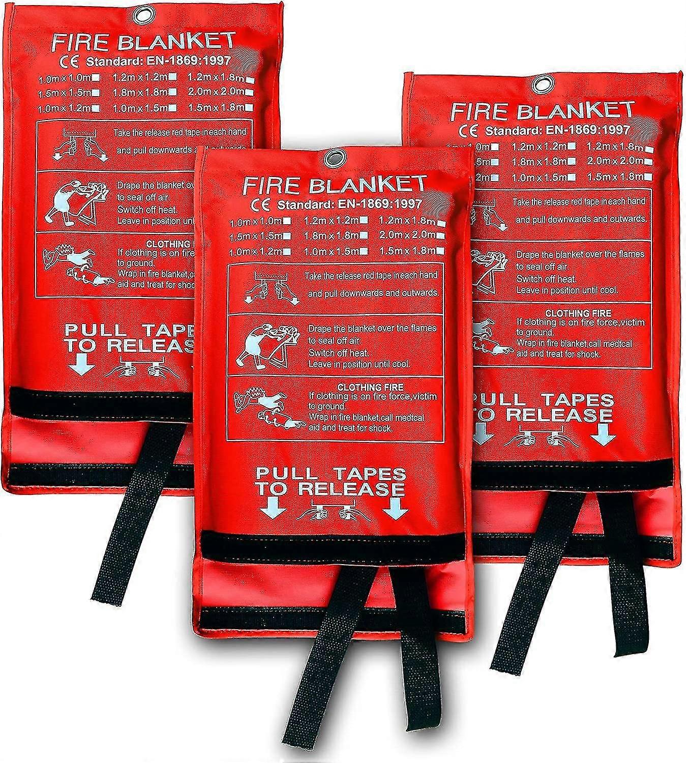 1 Pack(39"x39") Fire Blanket Fiberglass Fire Emergency Blanket ...