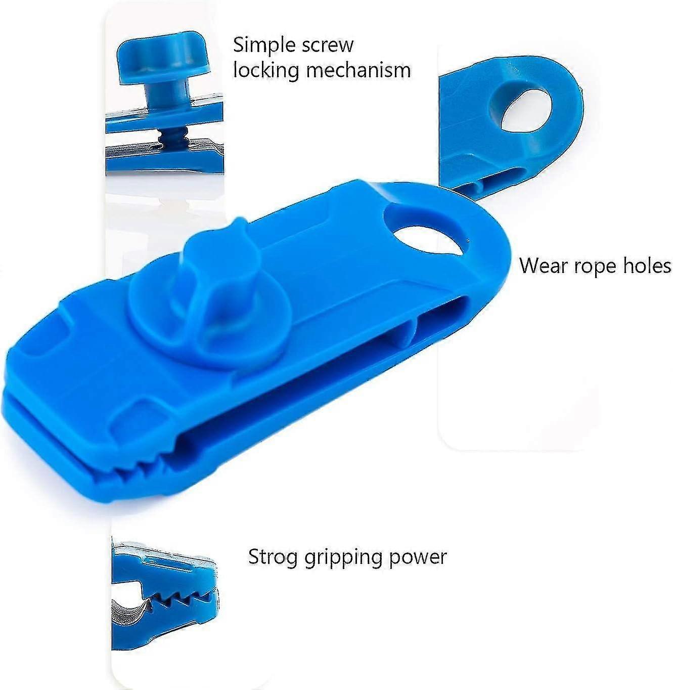 12 Pieces Set Of Locking Clips Multi-function Secure Tarp Clips For ...