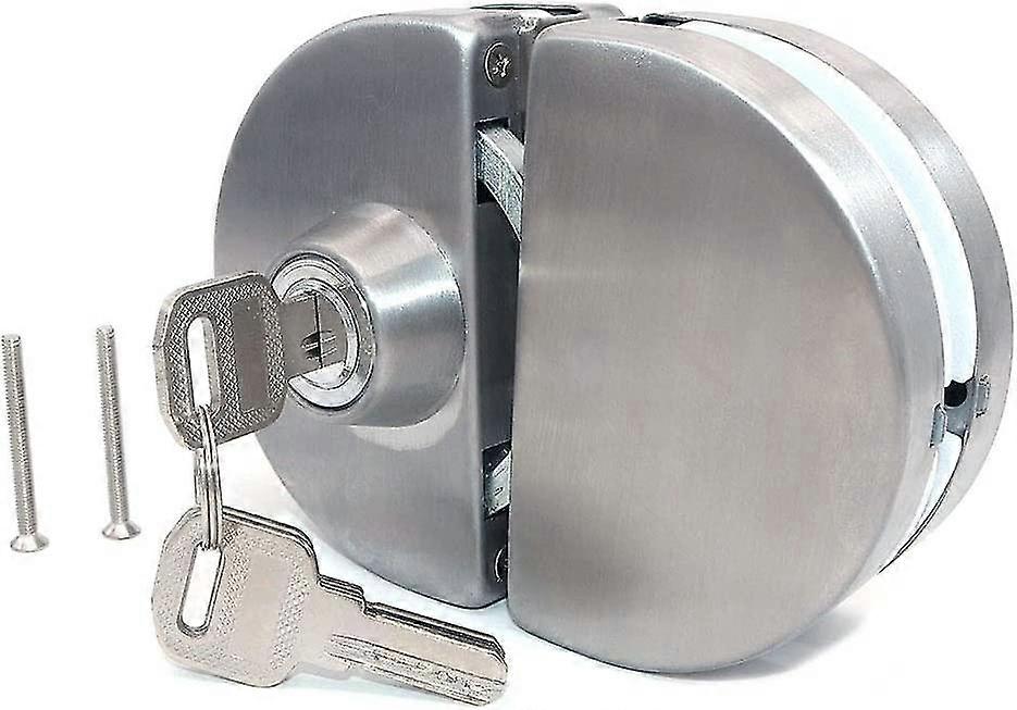 304 stainless steel double glass door lock, both sides open frameless ...
