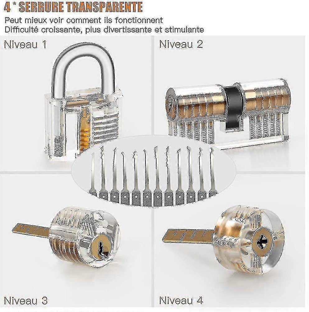 Lock Picking Kit, 25-piece Lock Picking Kit, Practice Tools With 3 ...