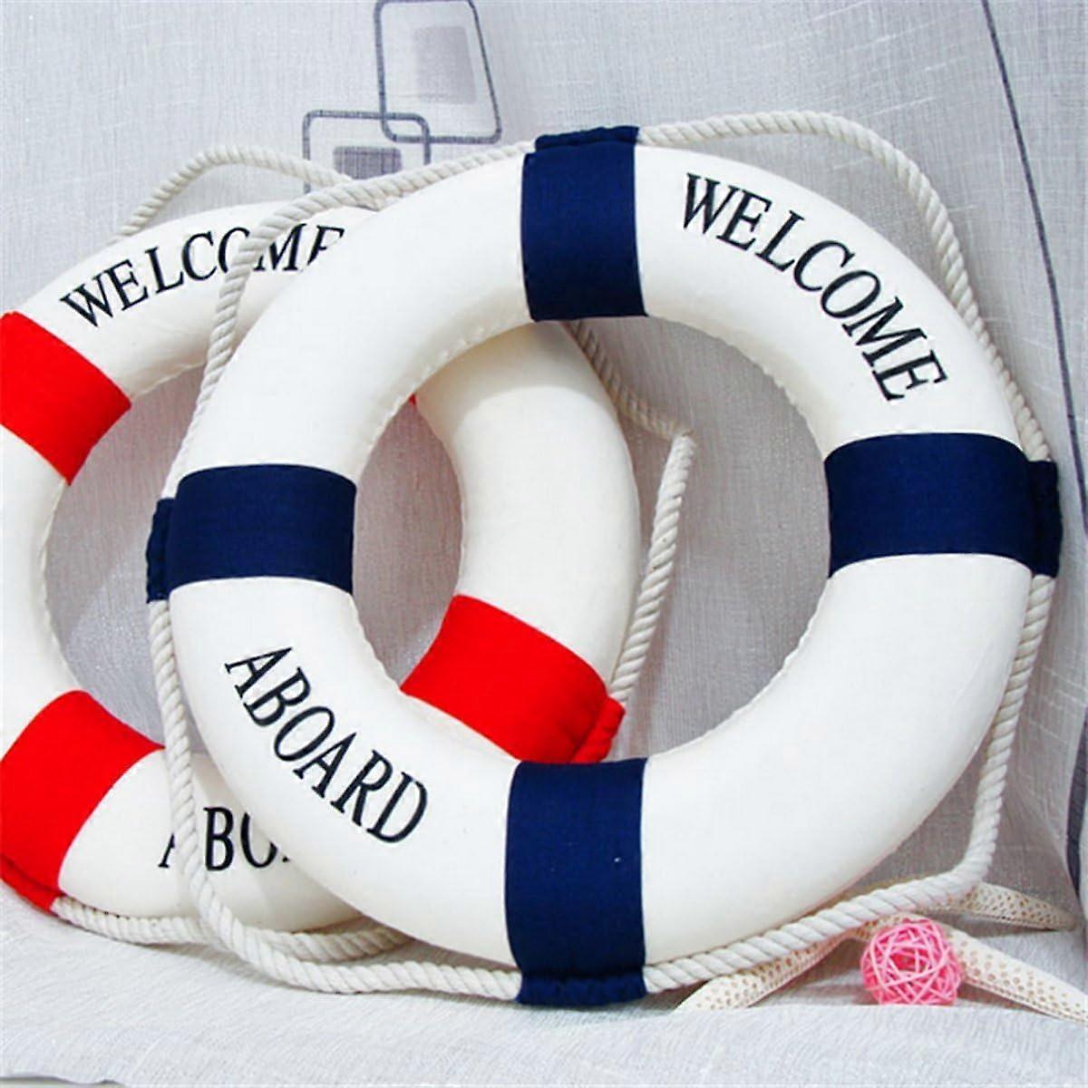 Mediterranean Marine Lifebuoy Home Decor or Wall Decor (Red, 20cm ...