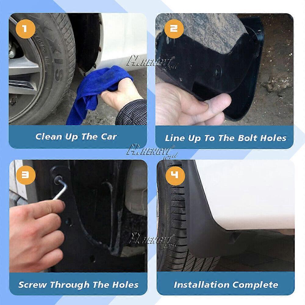 Set Splash Guards Mud Flap Fender for Ford Edge ST-Line 2019-2023 Front ...