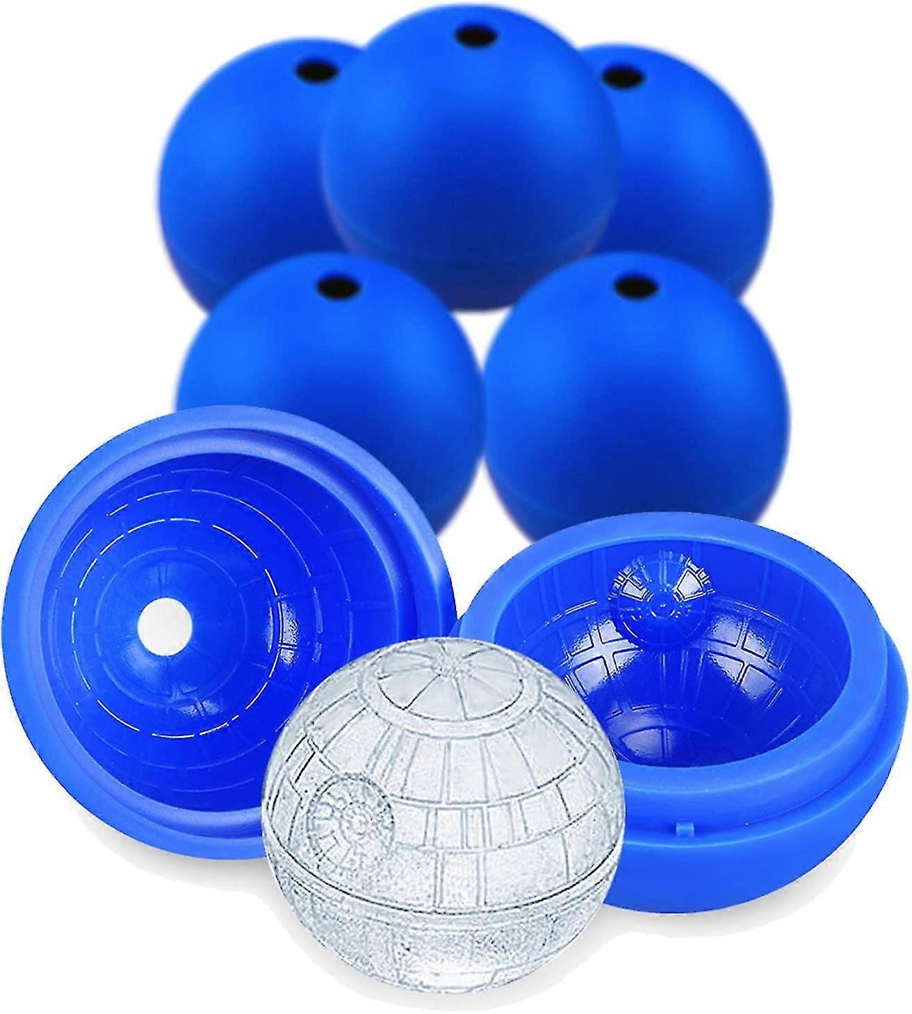 Death Star Ice Cube Mold 6 Pack Silicone Star Wars Ice Molds Sphere Big ...