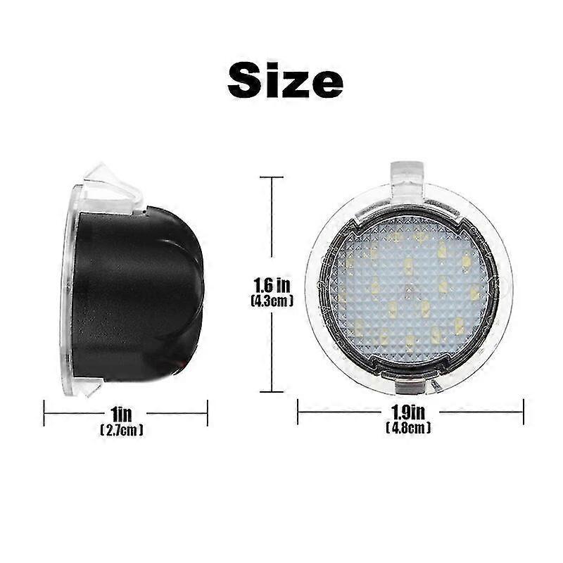 Pair Car Led Under Side Mirror Puddle Lights For Ford Mondeo 5 Taurus F ...