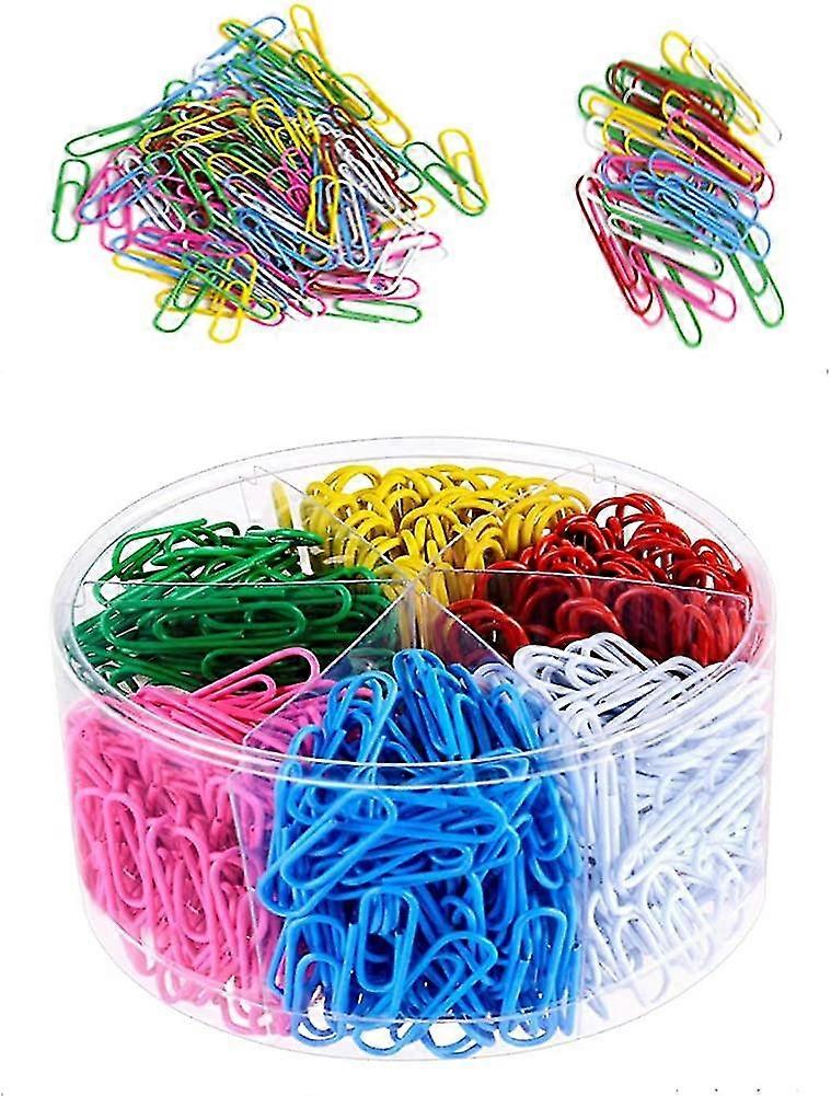 Paper Clips, Premium 450 Pcs Colored Paper Clips, Paper Clips Medium ...