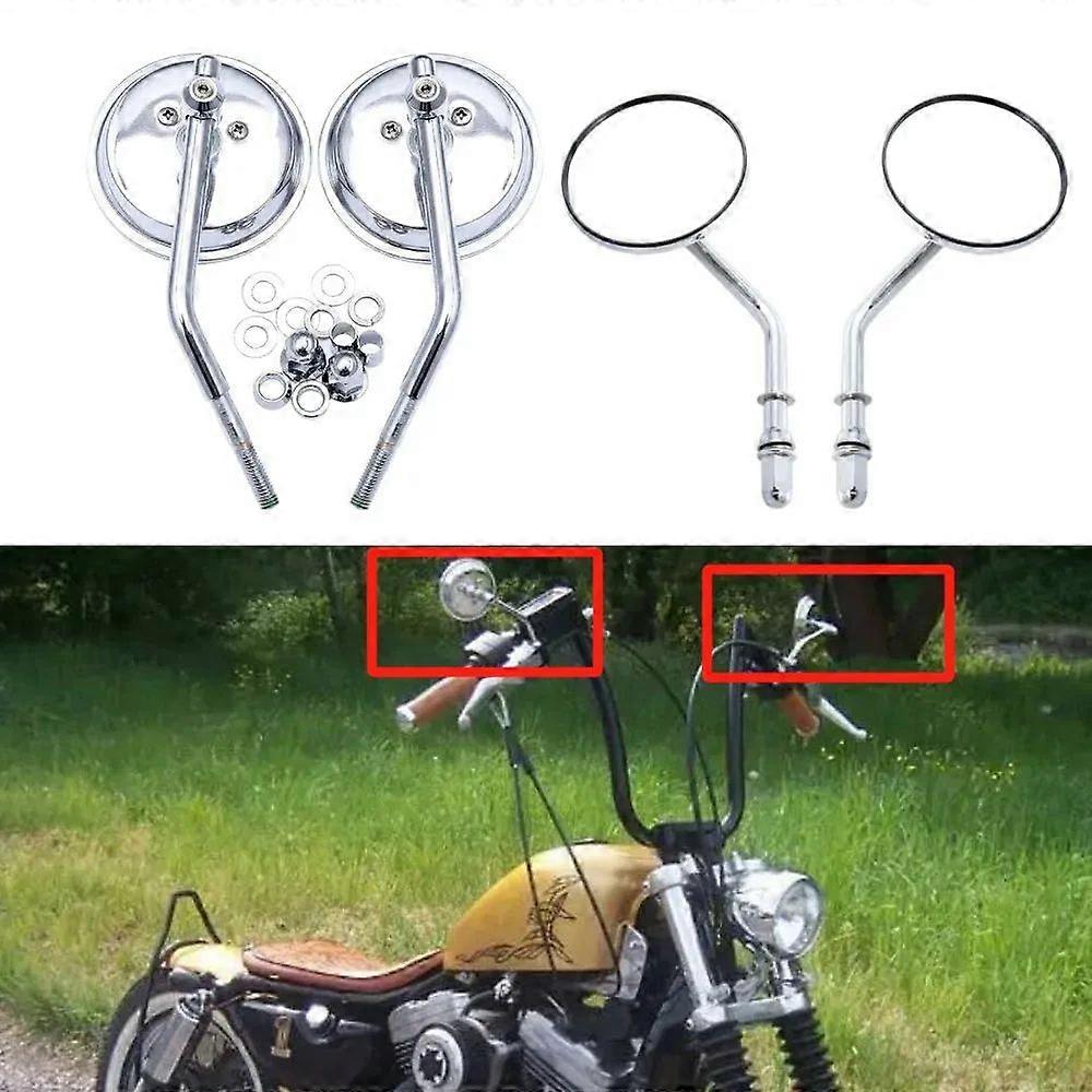 Harley M8 Motorcycle Round Rearview Mirror Classic Retro Rear Mirrors ...