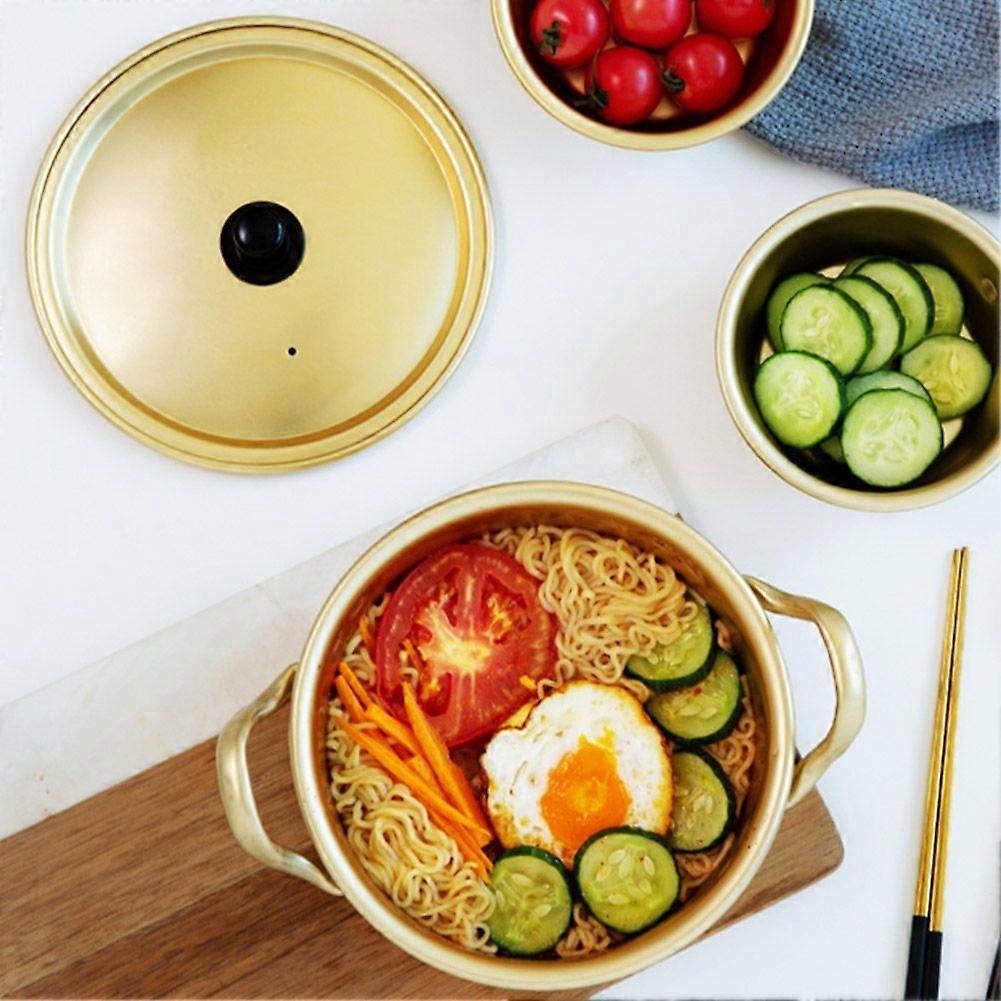 Korean Ramen Noodle Pot Korean Yellow Aluminum Stockpot Instant Noodles ...