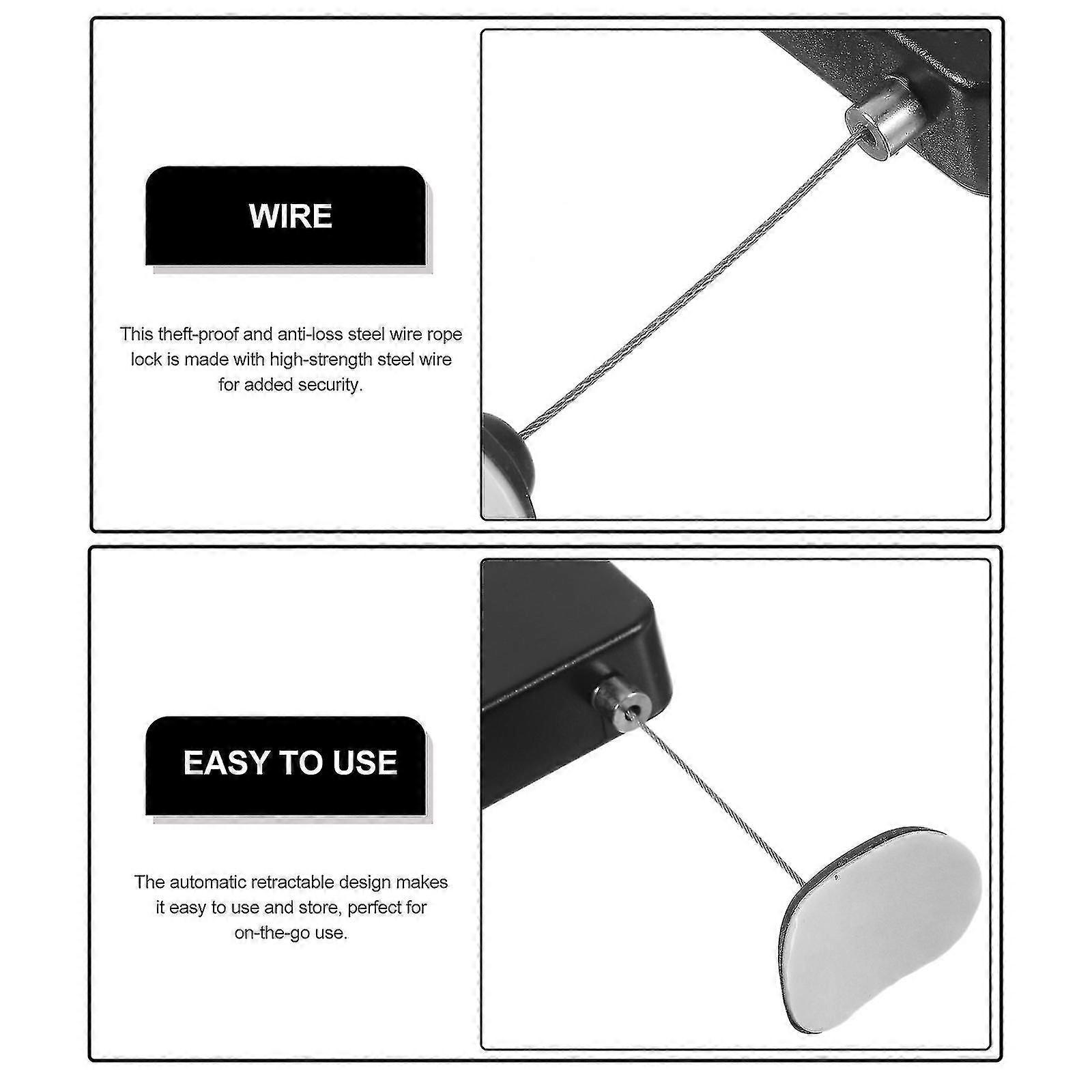 2pcs Remote Control Tether Telescopic Security Cable Security Cable ...