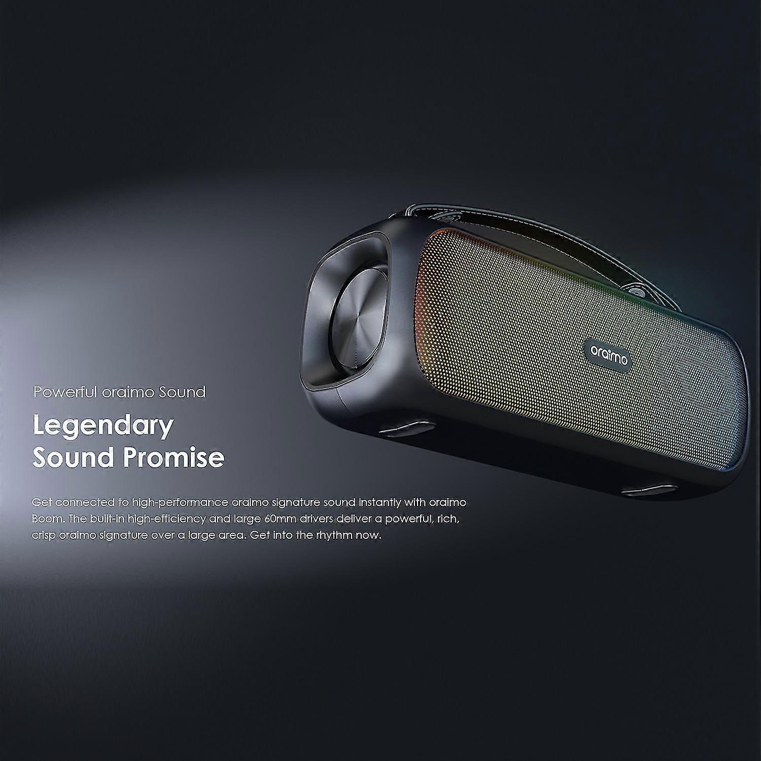 Oraimo Wireless Speaker OBS-75D Boom Powerful Sound Massive Bass Dynamic Light Effects Portable ...