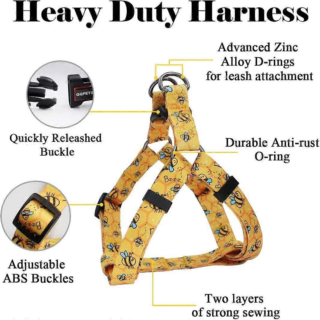 SQCLV Dog Harness Leash Set Adjustable Heavy Duty No Pull Halter ...