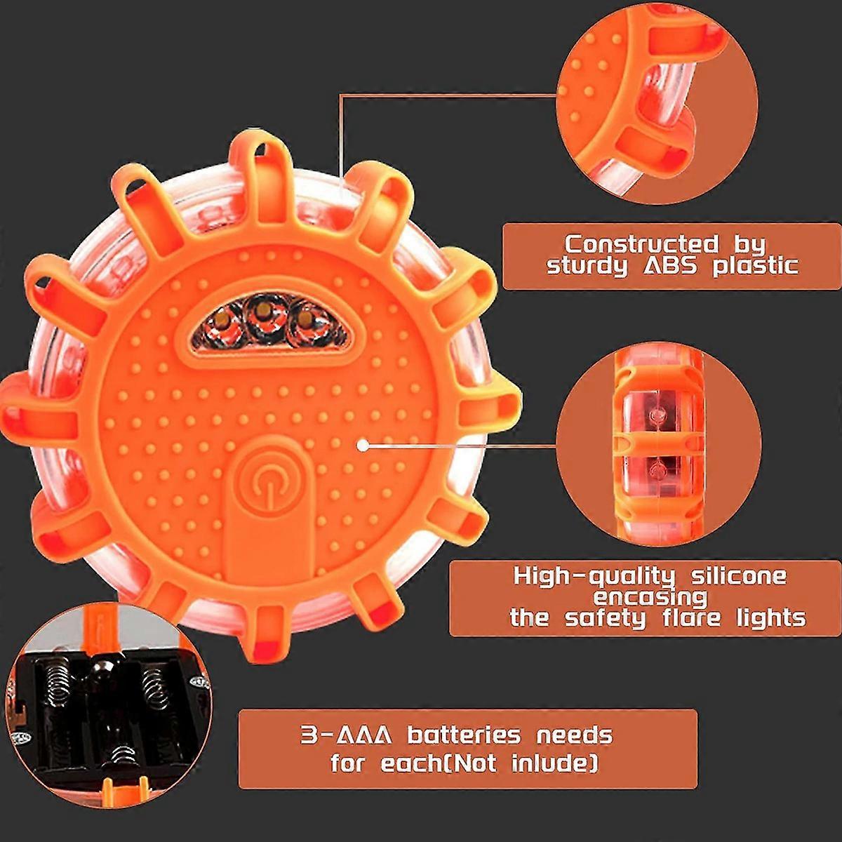 Emergency Signaling Disc, Dot Compliant Led Road Flares Kit For ...