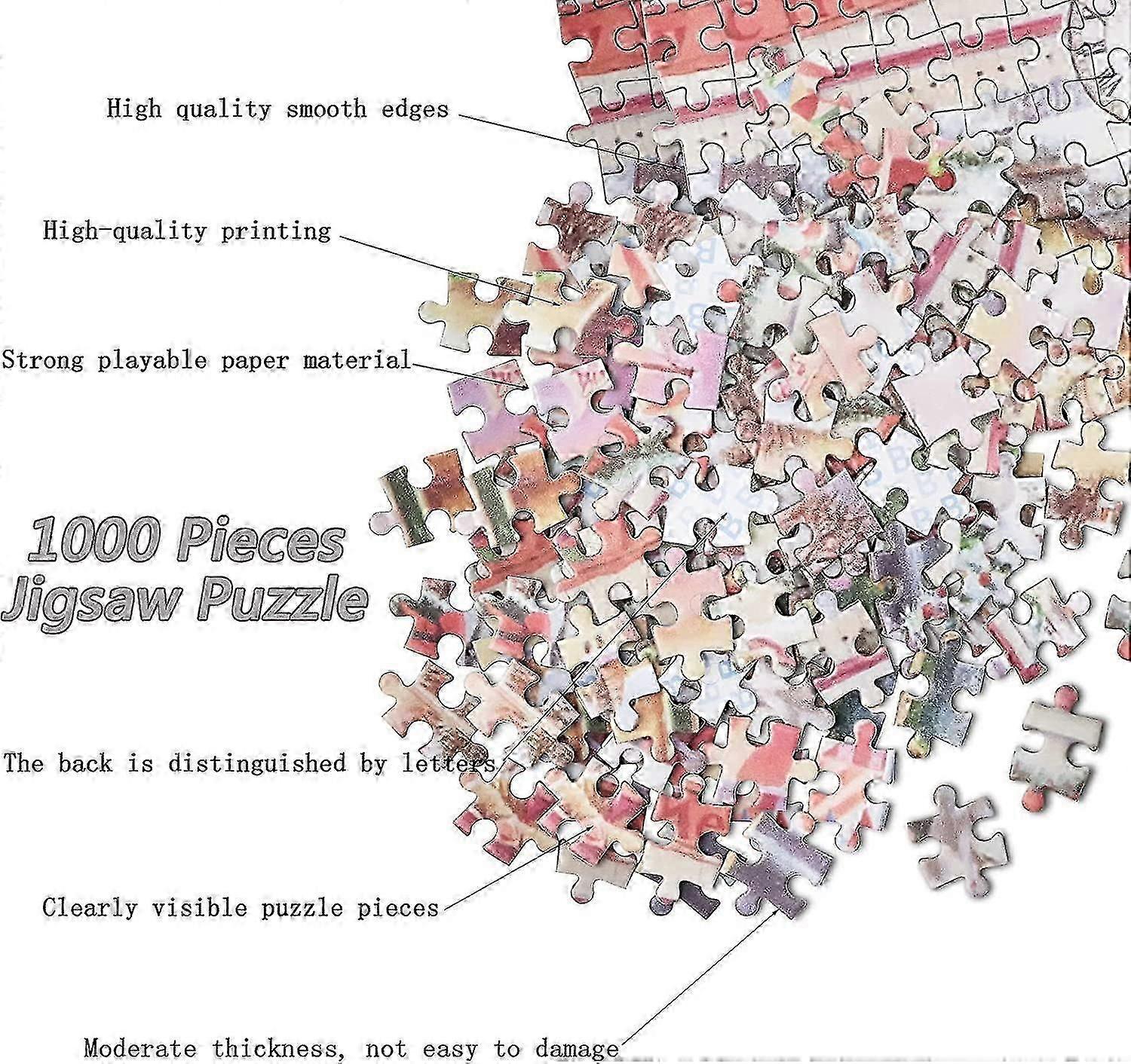 Round Puzzles For Adults 1000 Pieces - Double-sided Round Jigsaw Puzzle ...