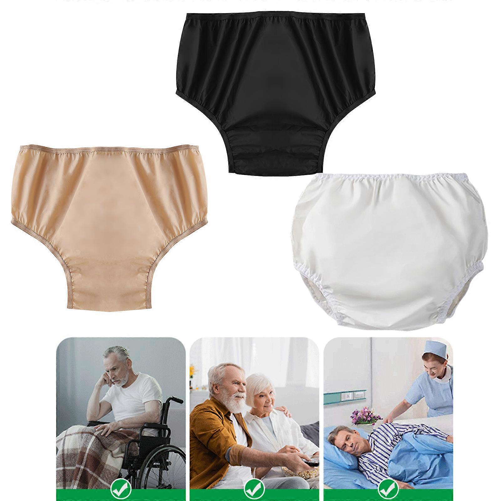 Adult Reusable Briefs Washable & Water Proofing Incontinent Underpants ...