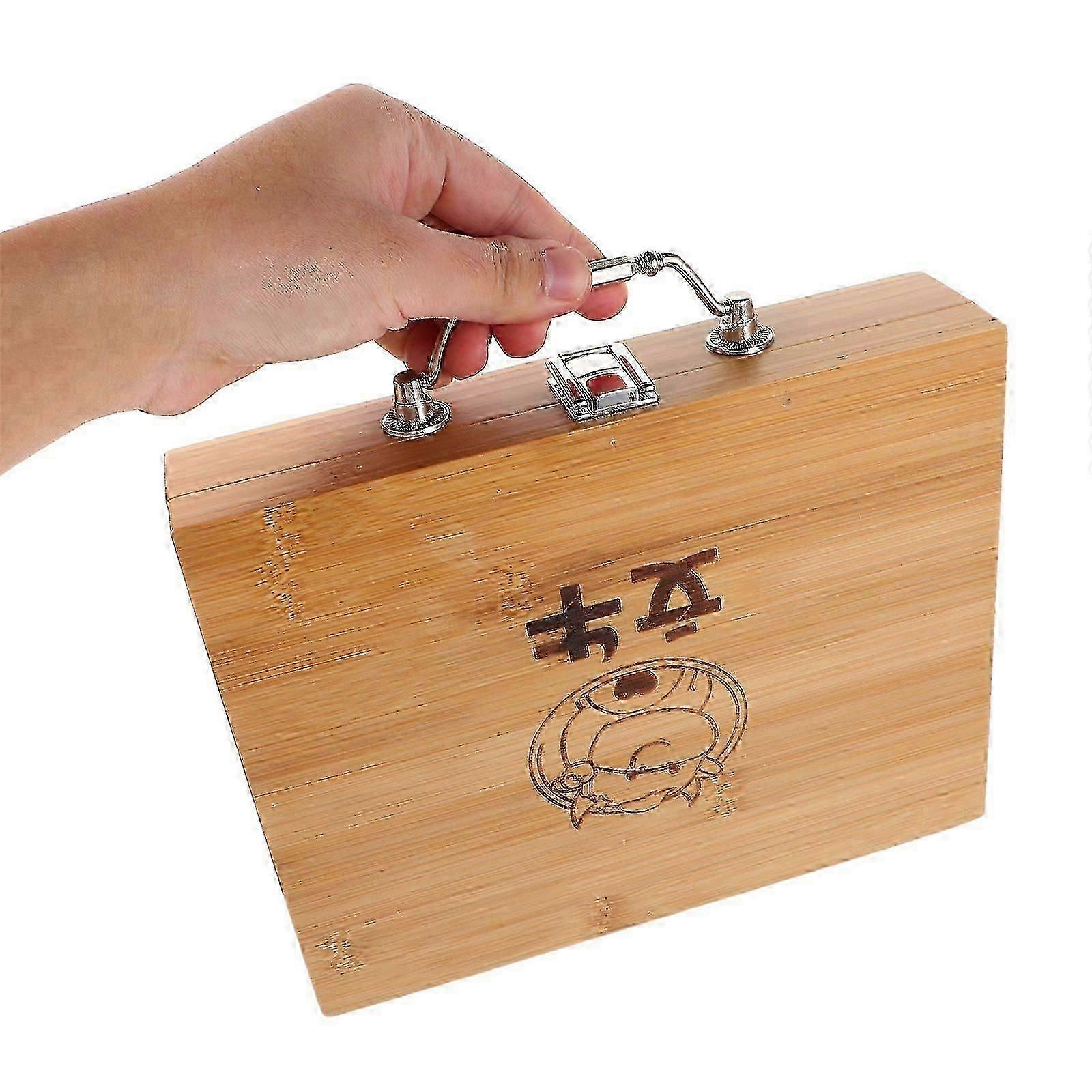 Wood Mahjong Storage Box Potable Mahjong Box Mahjong Tiles Storage Box ...