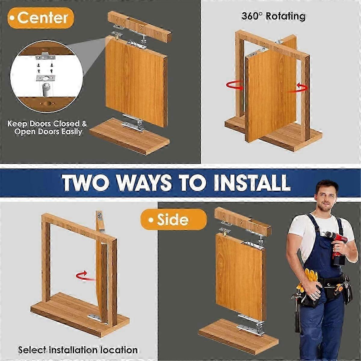 Door Pivot Hinge, Invisible Pivot Hinge System with Goal Kick Hardware ...