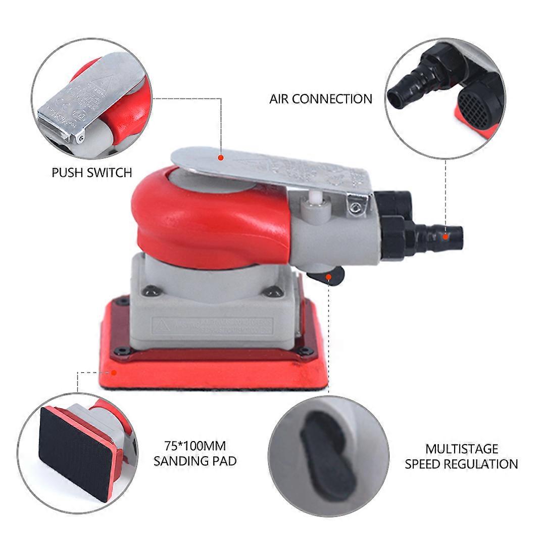 75x100mm professional square pneumatic sanding machine, car furniture ...