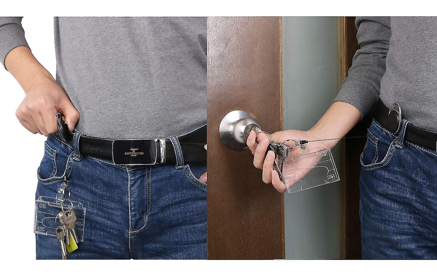 Id Card Holder With Extra Strong Spring And Tear-resistant Cord For ...