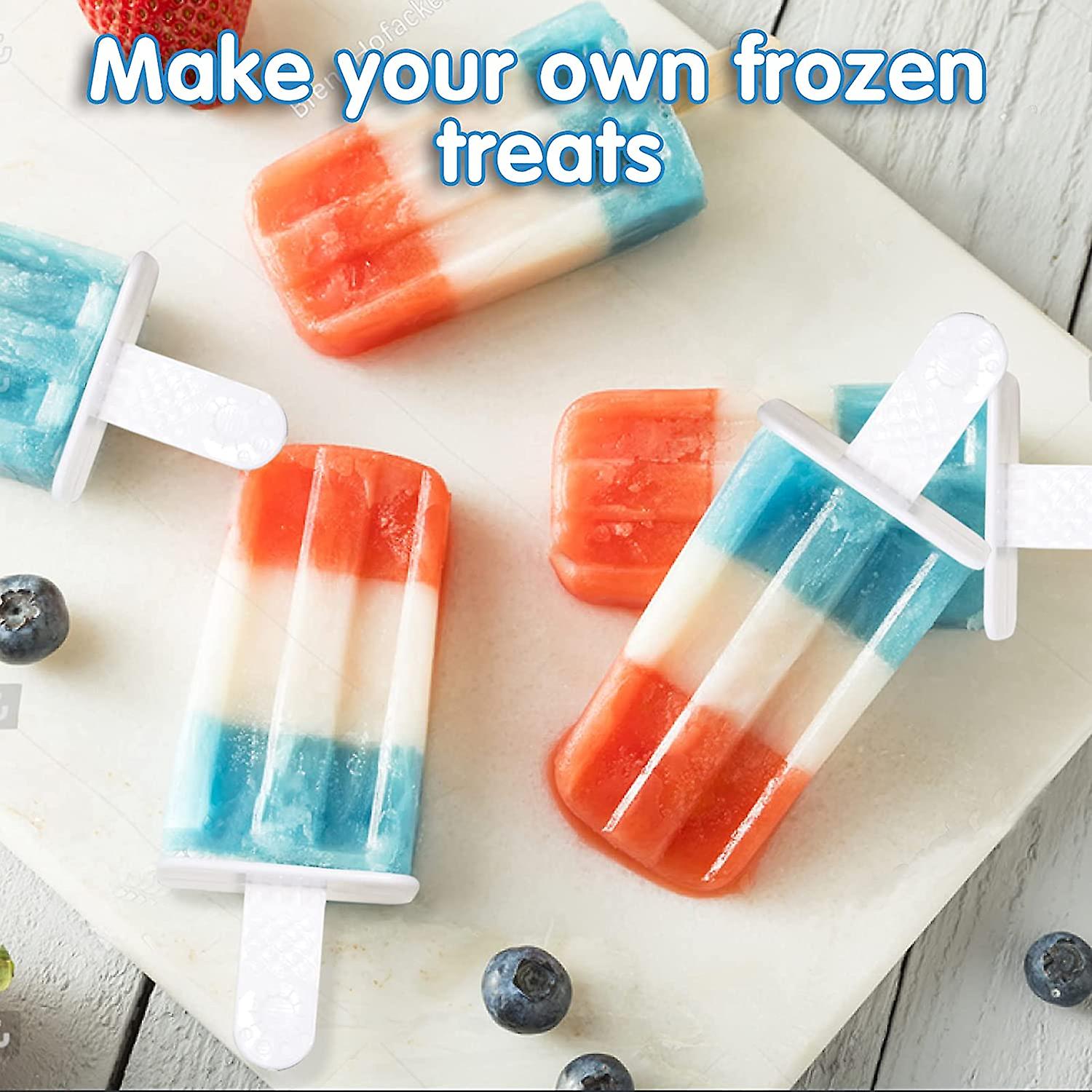 Ice Cream Molds, 12 Cavities Ice Cream Molds, Reusable Popsicle Molds ...