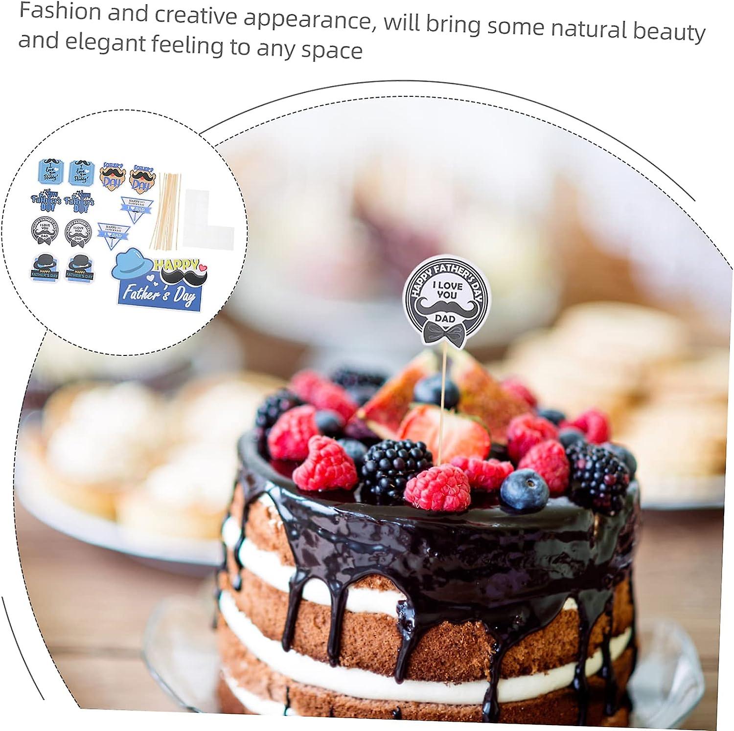 39 Pcs Father's Day Cake Inserts Happy Father S Day Topper Father S Day ...