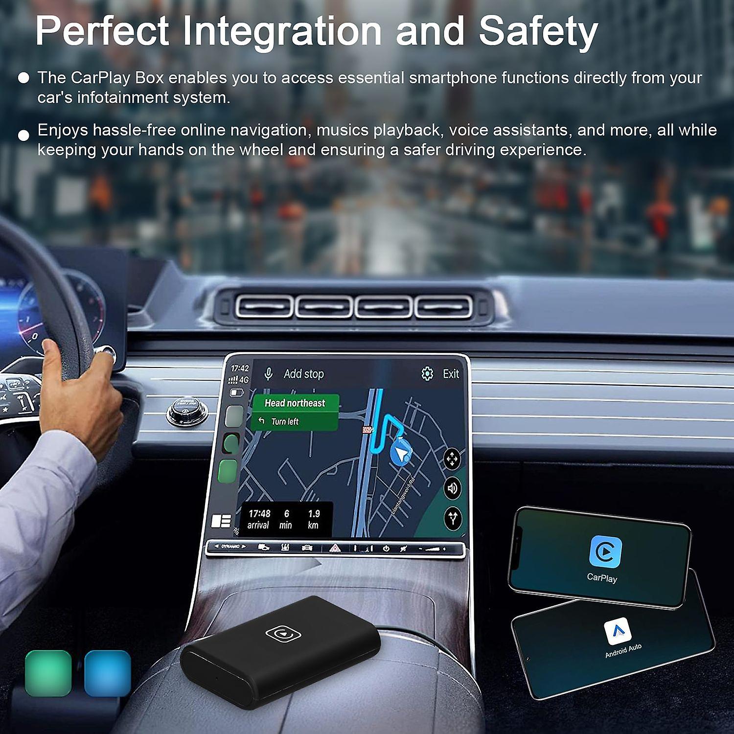 Wireless CarPlay Android Auto Adapter 4 in 1 Car Adapter Dongle for ...