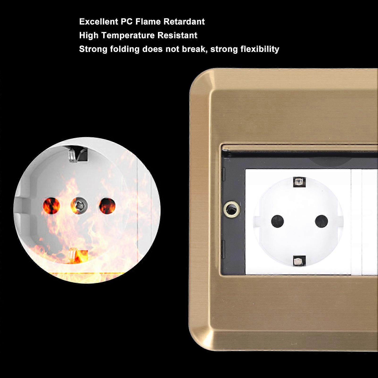 Floor Electrical Outlet Stainless Steel and PC Embedded Floor Socket ...