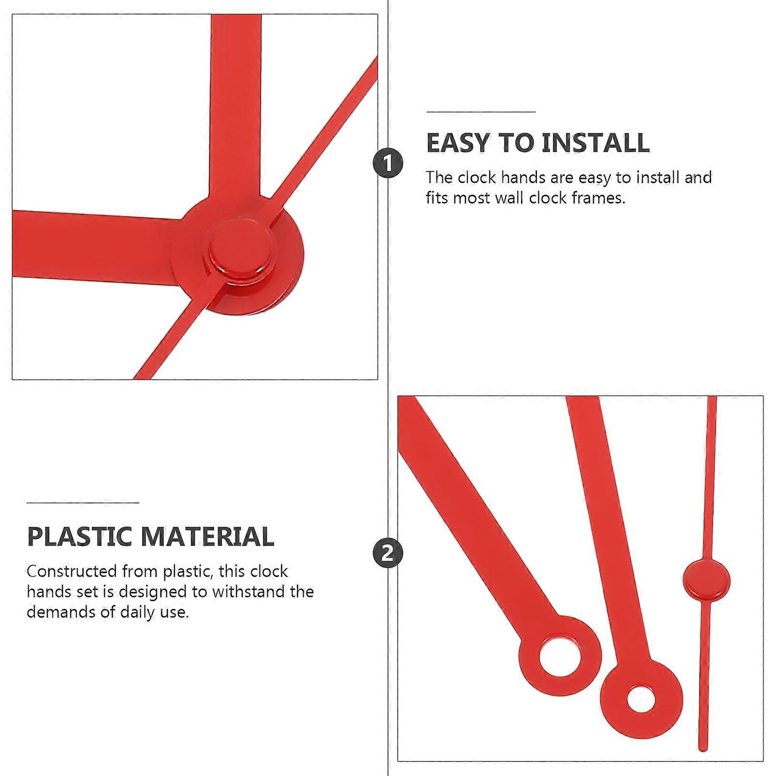 10 Sets Clock Hands Professional DIY Wall Clock Hands Replacement Clock ...