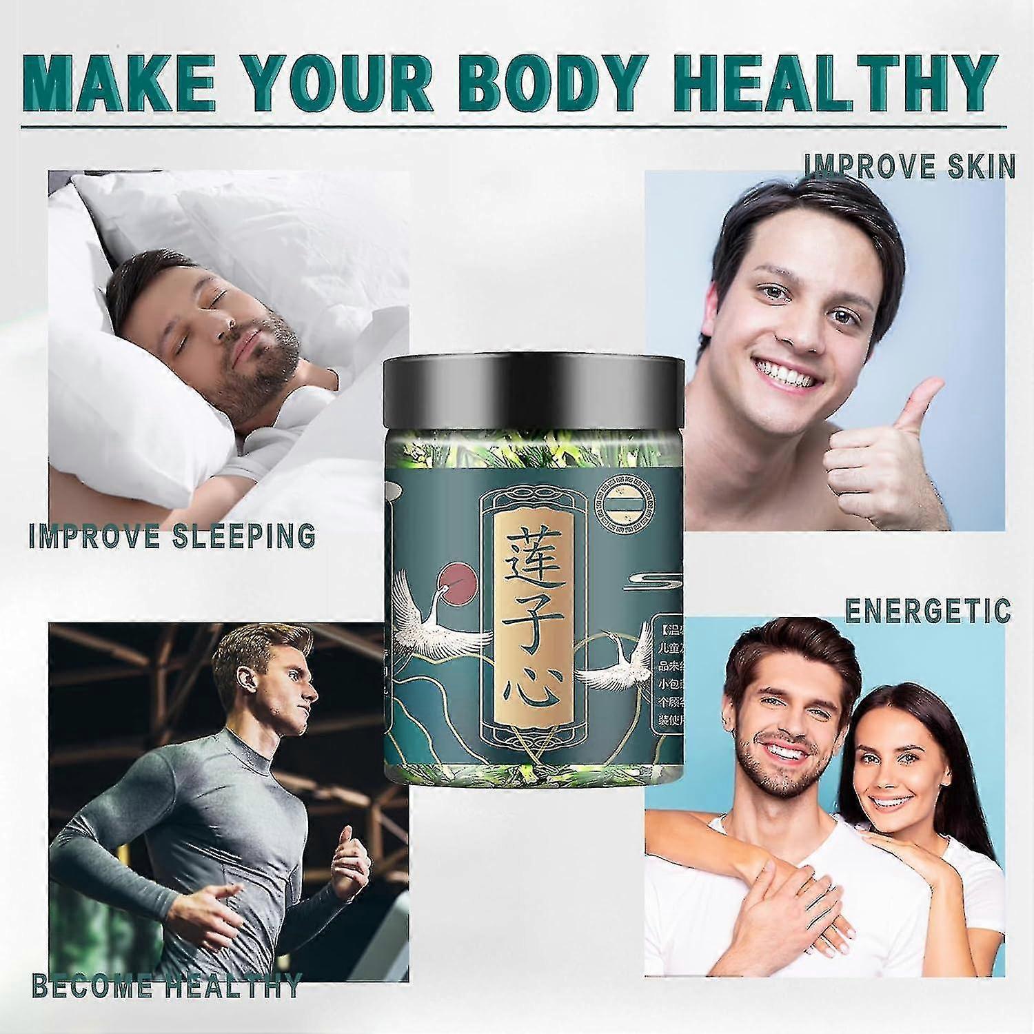 Lotus Seed Core Tea For Men, Dried Lotus Plumule Lotus Embryo Tea ...