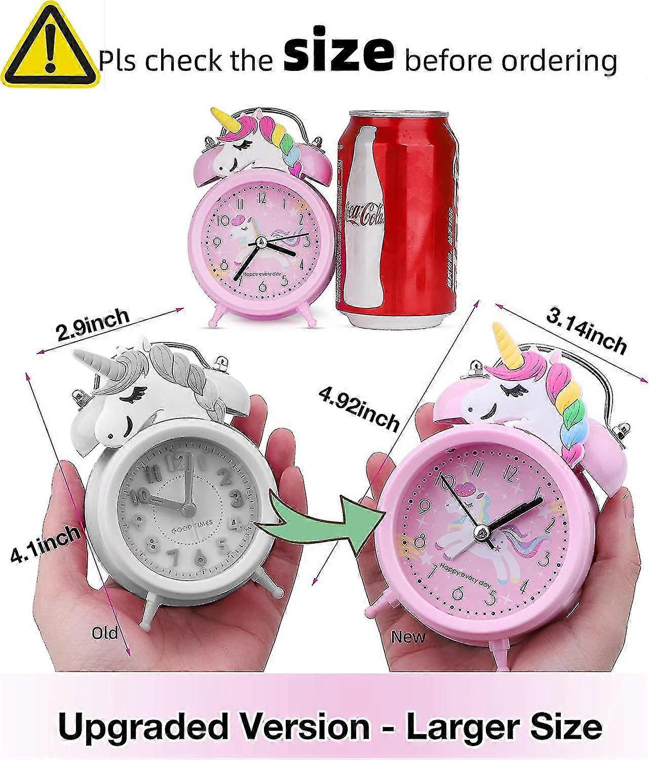 Unicorn Alarm Clock For Girls Kids, Cute Bedroom Decoration, Non ...