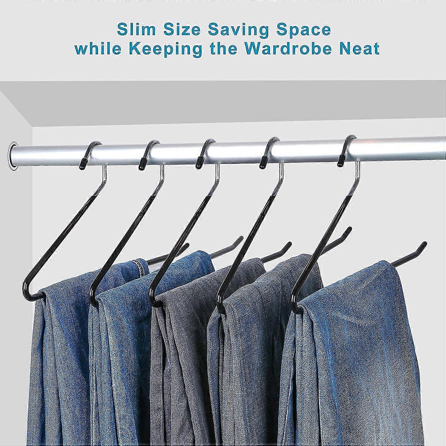 Heavy Duty Metal Slacks/trousers Hangers Open Ended Pants Easy Slide ...