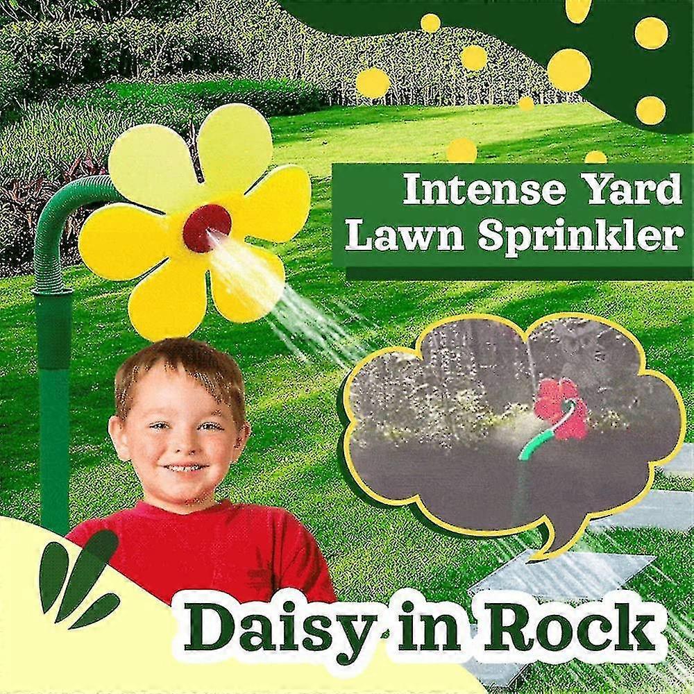 Crazy Daisy Sprinkler Shaped Garden Sprinkler, 720 Rotating Sun Flower ...