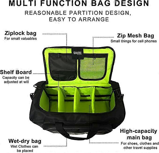 Sports Duffel Bag - Multi-Function Bag 20 for Travel Gym Black | Fruugo UK