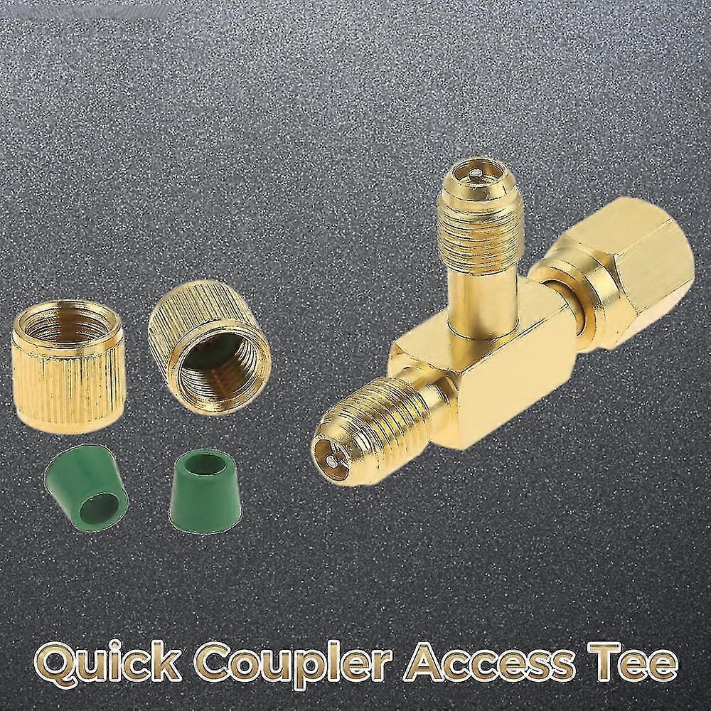 Quick Coupler Access Tee, 1/4'' Valves Core Tee Adapter With Swivel ...