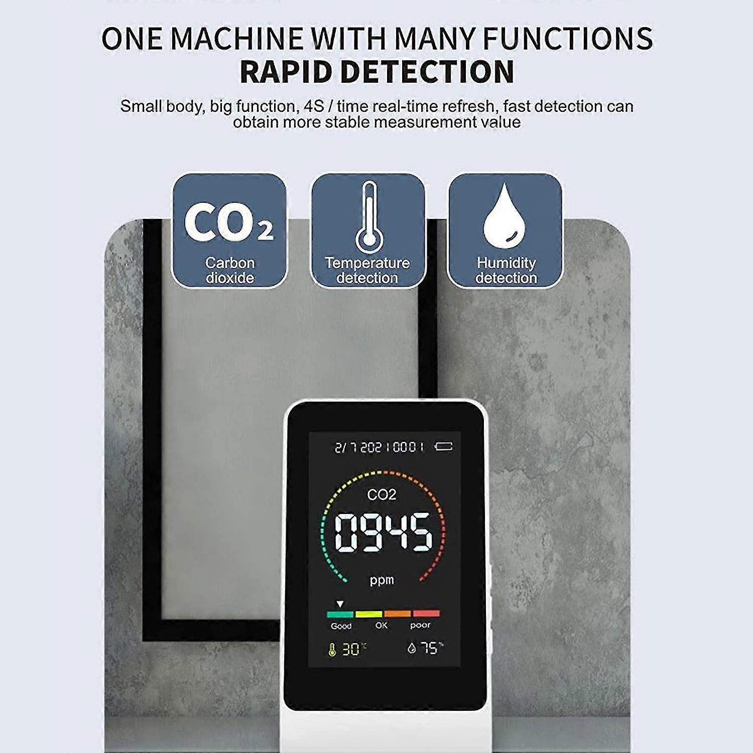 Indoor Co2 Meter, Co2 Carbon Dioxide Detector, Co2 Meter Indoor Air ...