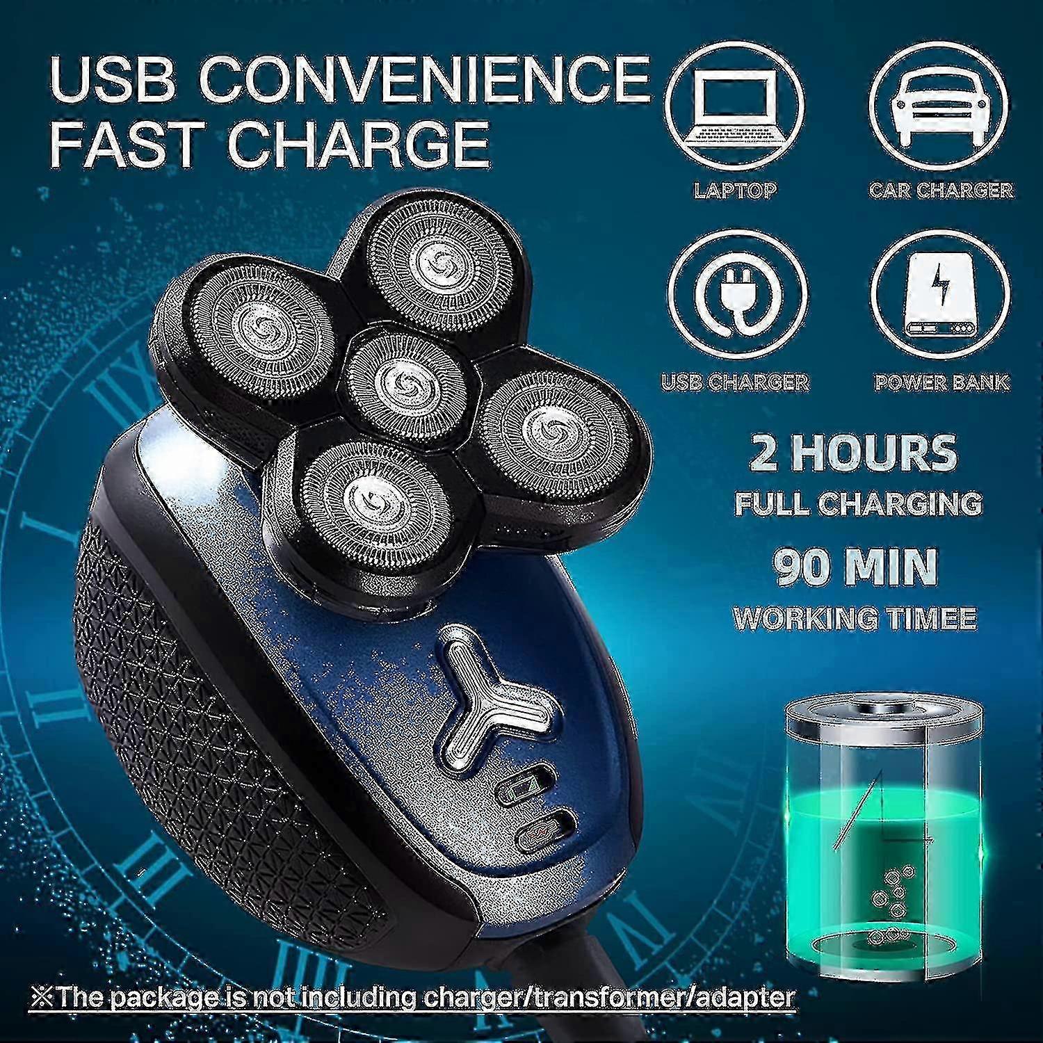 Head Shaver For Bald Men,4 I N 1 Electric Shavers For Bald Head ...