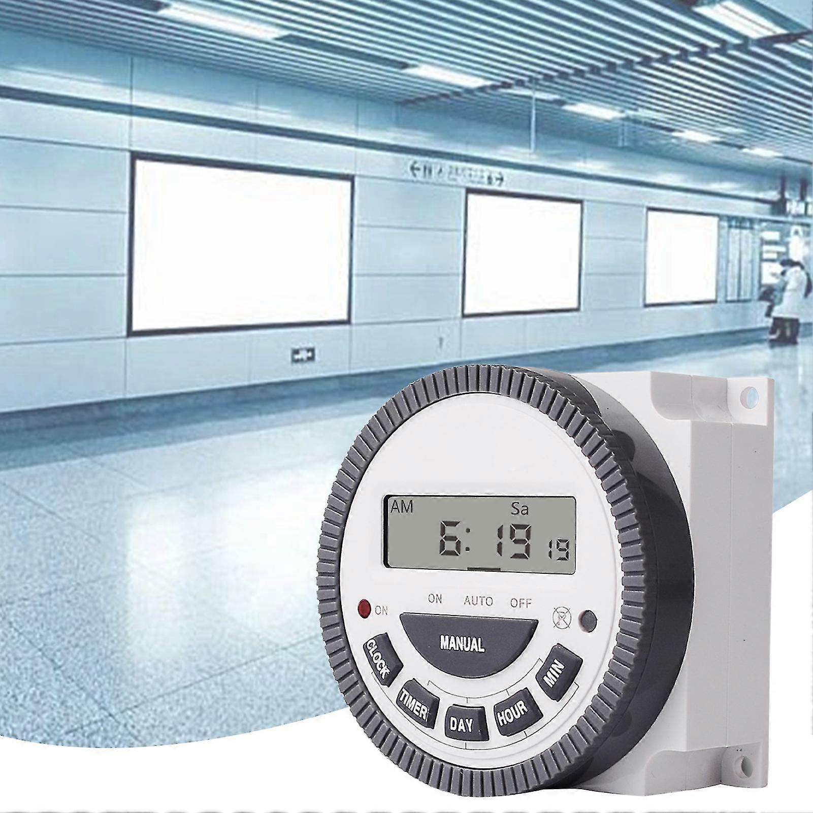 Tm619h-2 Time Switch Programmable Accurate Timing Multipurpose Automatic Lcd Digital Timer Relay ...