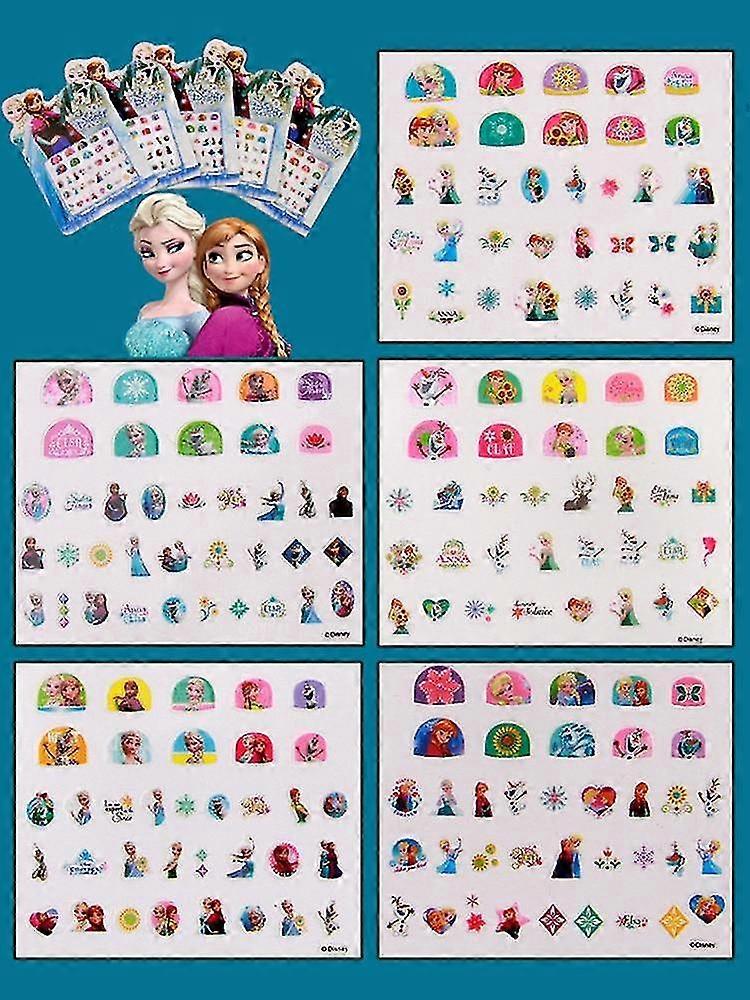 Frozen 2 Elsa, Anna Snow White, Princess Makeup, Nail Stickers | Fruugo UK
