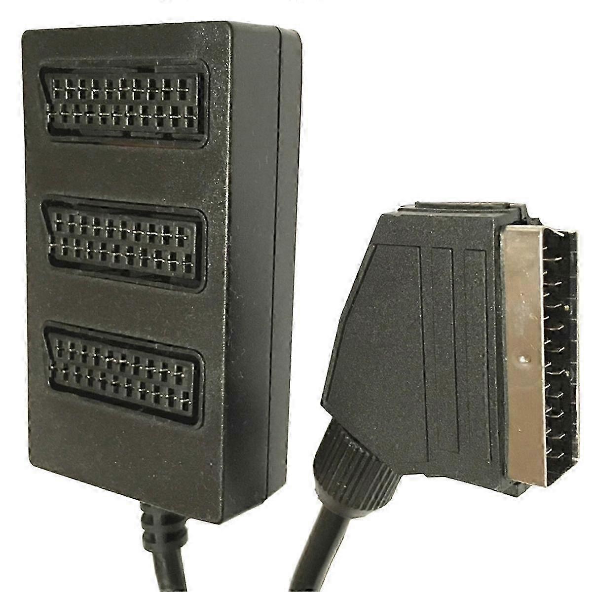 Scart 3 Way Splitter Scart Male to Female Adapter Connector 3WAY Scaet ...