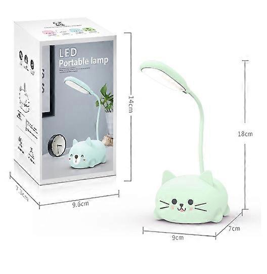 Children's LED desk lamp, mini cat USB lamp for learning and reading ...