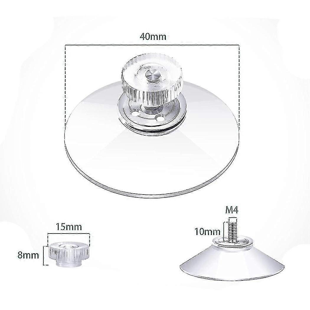 20 Pcs Suction Cup Plastic Suction Pads 40mm Clear Pvc Sucker Pads ...