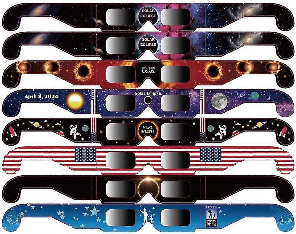 Solar Eclipse Glasses 2024 CE and ISO Certified with Six Different ...