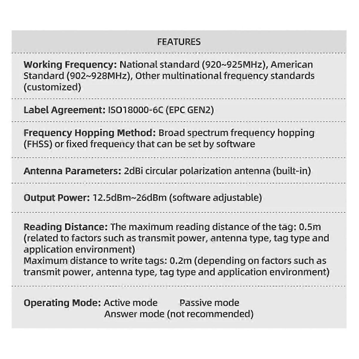 Ultra High Frequency UHF Reader Writer for ISO18000-6C EPC GEN2 with ...