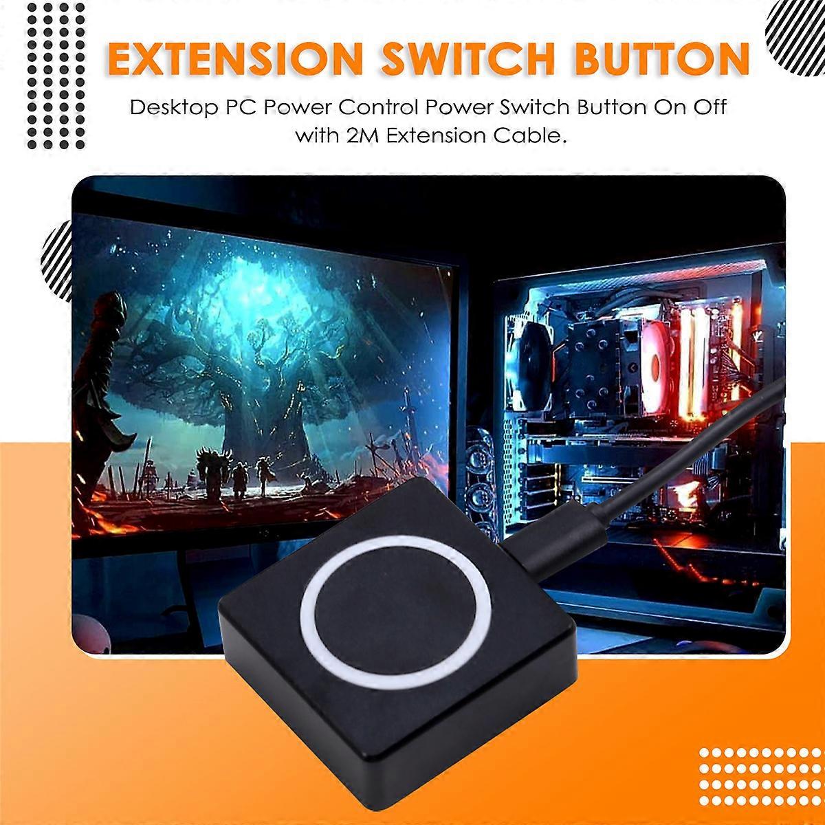 PC Power Button Desktop Power Switch PC External Start Power on/Off ...