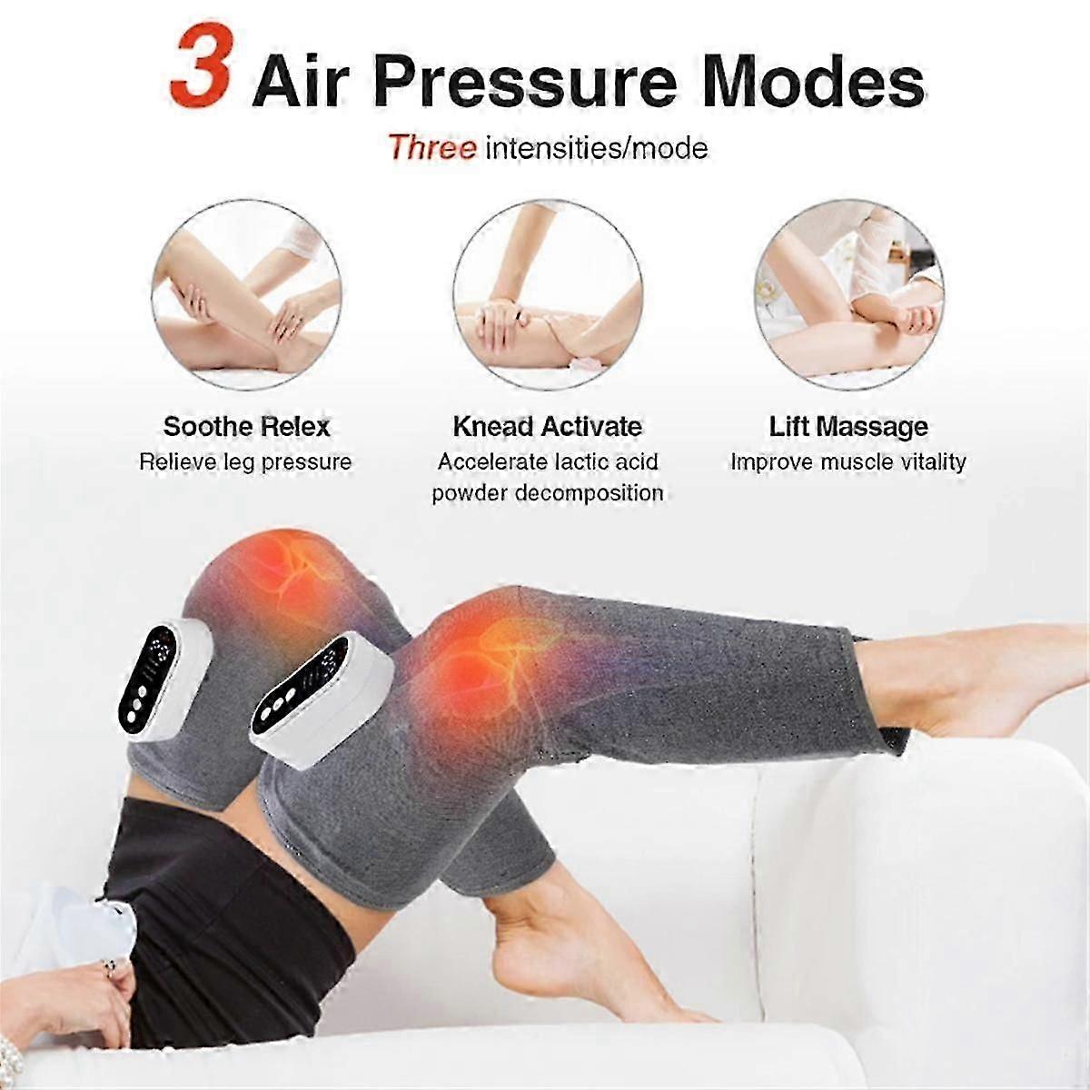 Leg Massager 3-speed Hot Compress Leg Massagers Vibration Relax Muscles ...