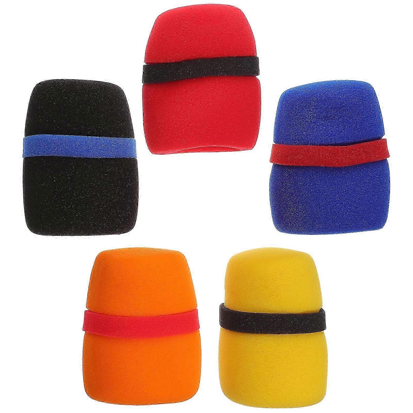5pcs Thickened Microphone Sponge Covers Handheld Mic Protective Covers ...