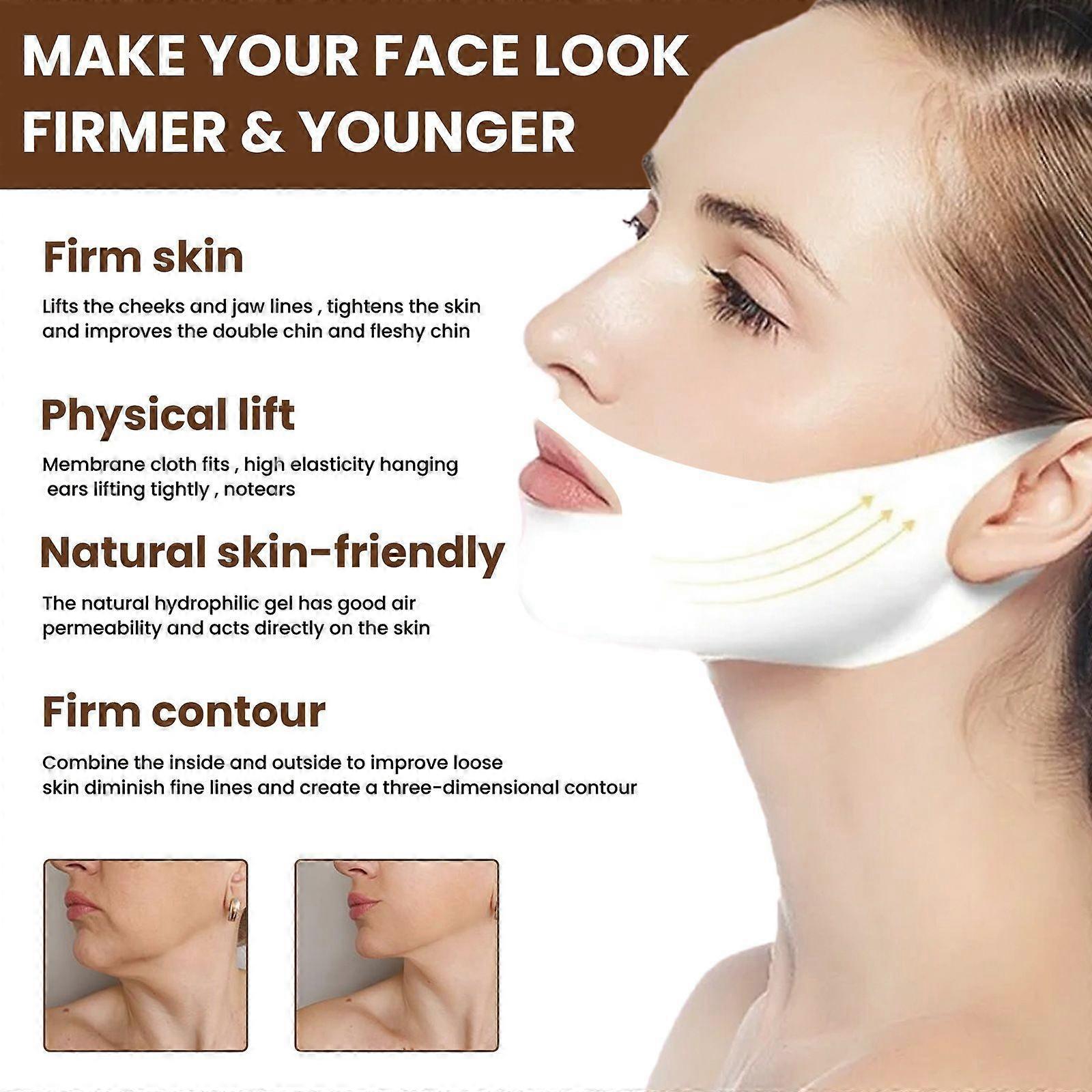 5 Piece Double Chin Tightener - V Line Shaping Face Masks - Toning ...