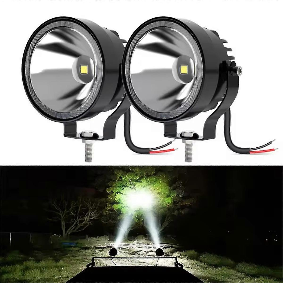 2pcs 4 Inch Led Work Light 4x4 Offroad 30W 14000lm Super Bright White ...