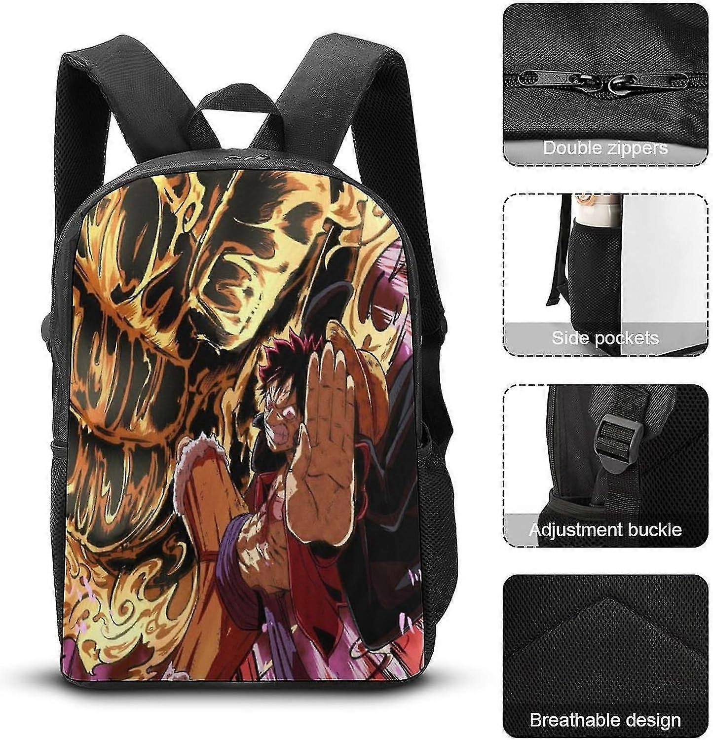 b1968 One Piece Monkey D. Luffy 3D Printed School Backpack for Kids ...